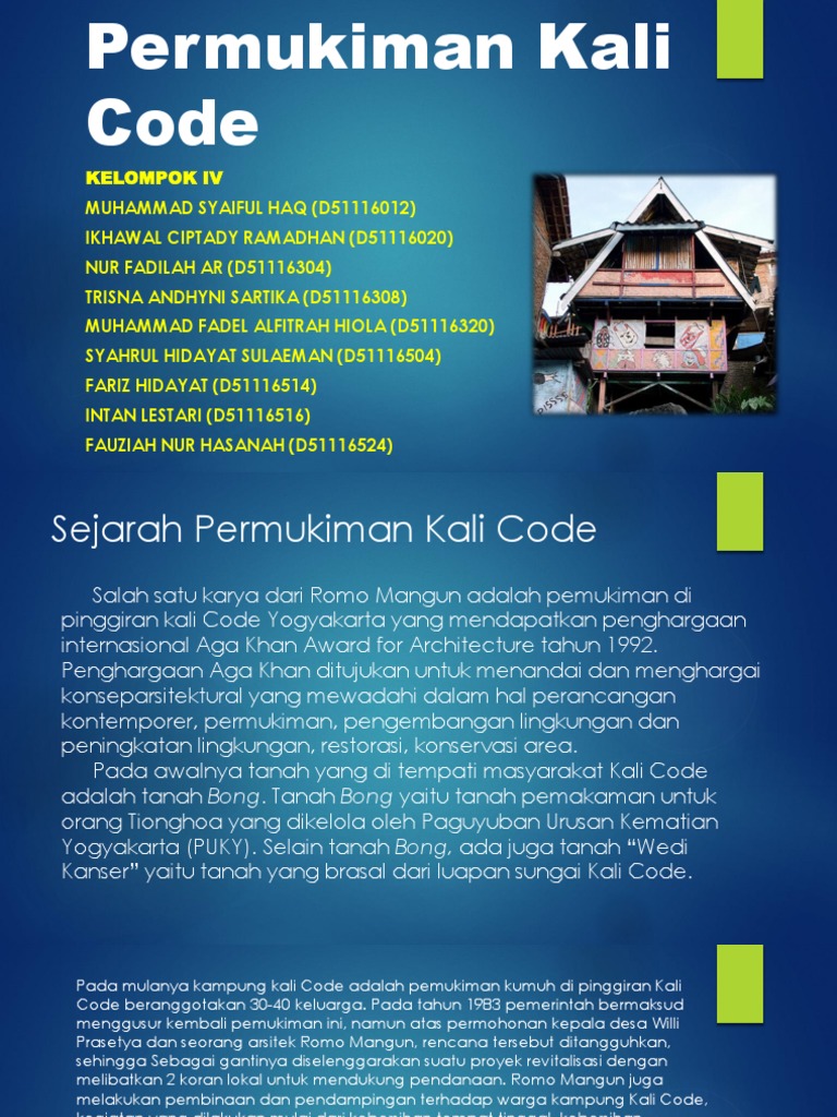 Sejarah dan Arsitektur Kali Code | PDF | Perjalanan | Seni
