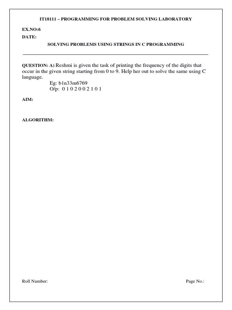 It18111-Pps Lab-Record-Ex6 | PDF