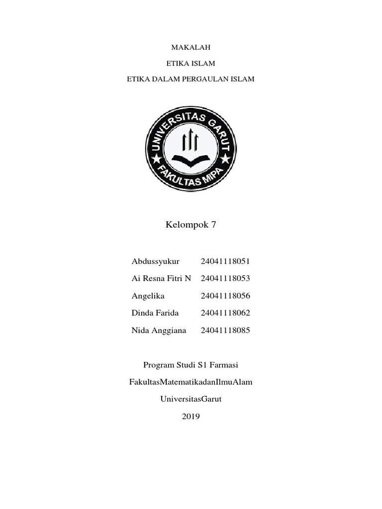 Makalah Etika Pergaulan Islam | PDF