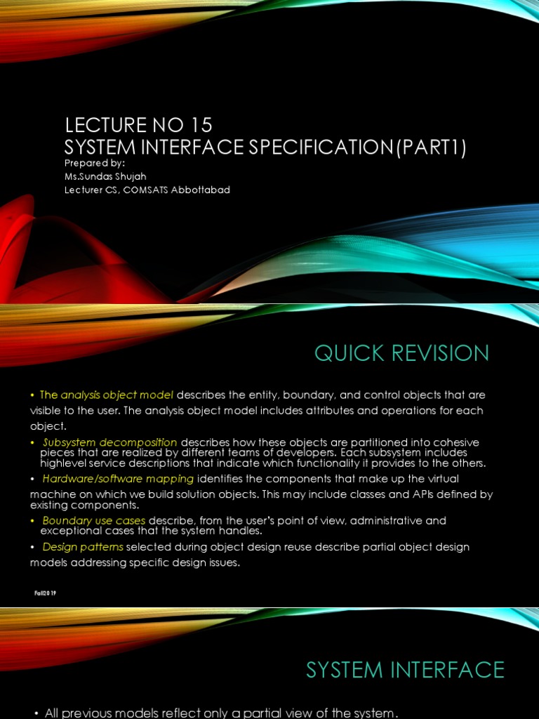 Lecture 15-Interface Specification | PDF