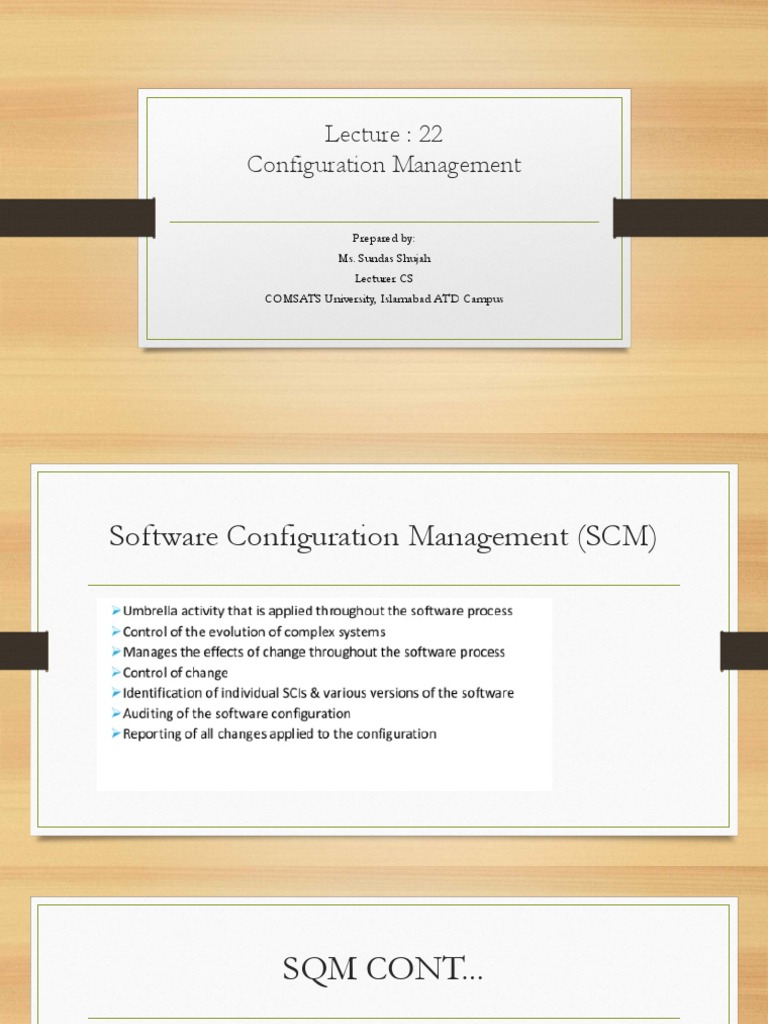 Lecture 21-Configuration Management PDF | PDF