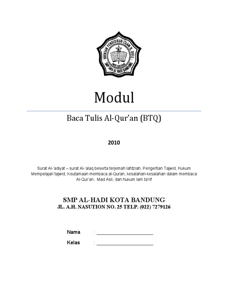 Modul BTQ Kelas 8 | PDF