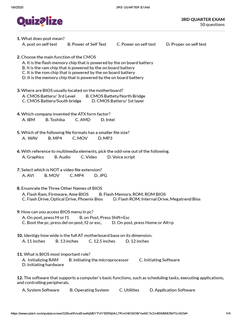 3RD Quarter Exam CSS | PDF