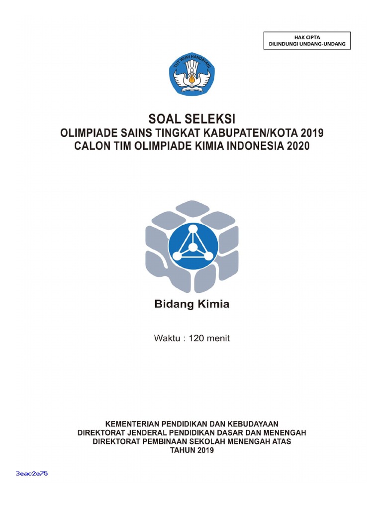 Kimia Soal OSK SMA 2019 | PDF