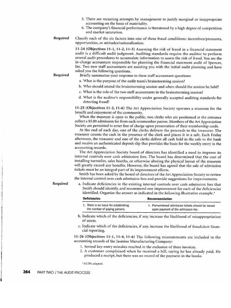 Latihan Soal Audit Internal Bab 11 | PDF
