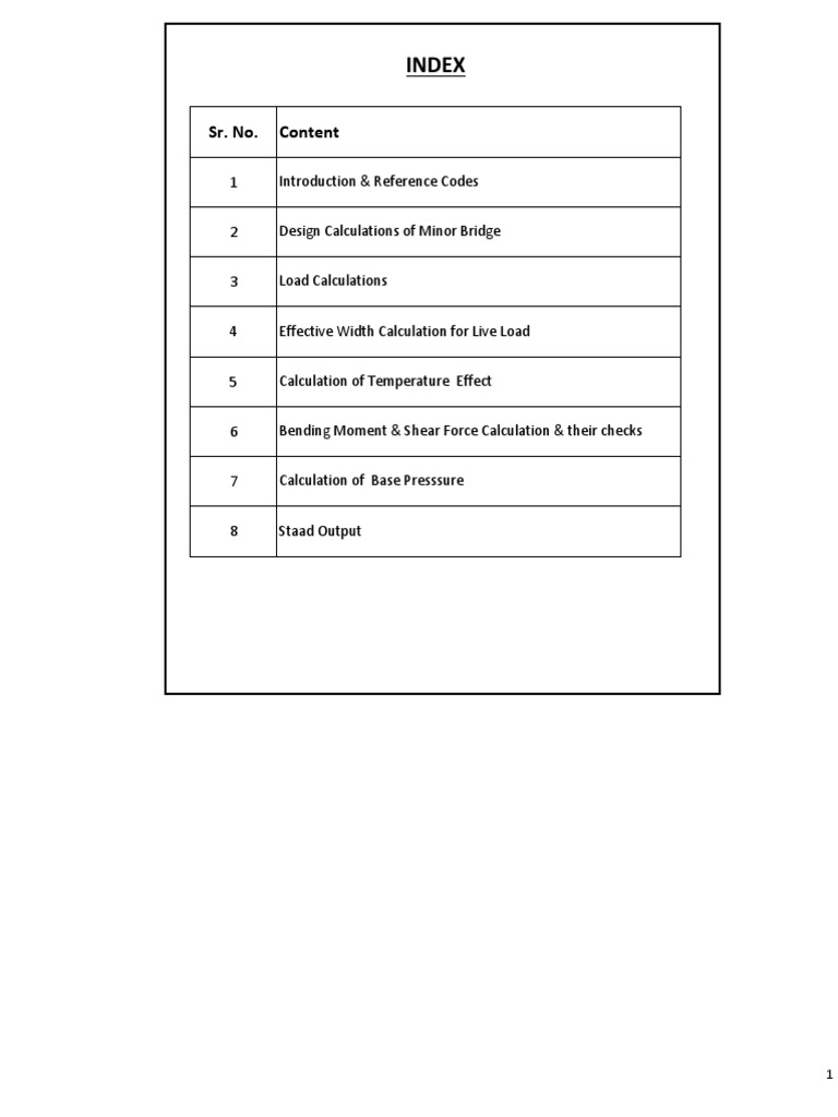Calculation of Design Parameters and Analysis of a Minor Bridge Using ...