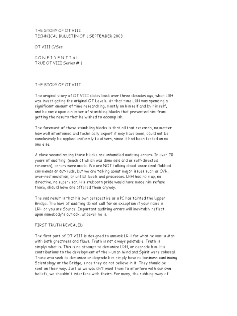 The Story of Ot Viii | PDF | Truth | Science