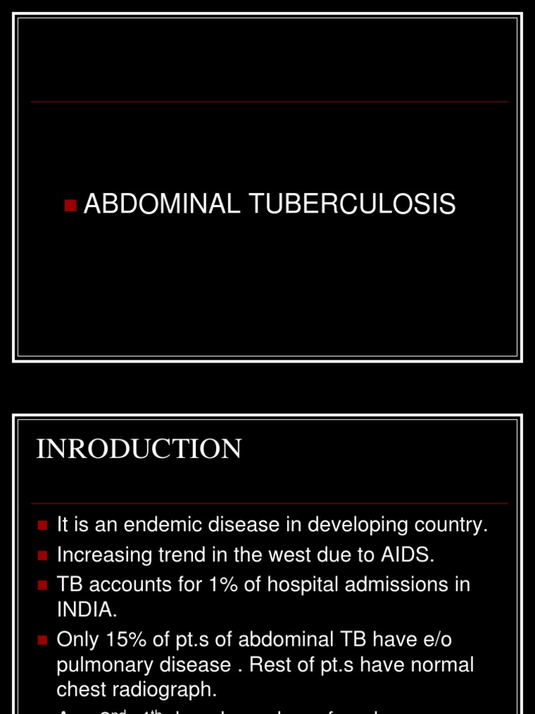 Abdominal Tuberculosis Overview | PDF
