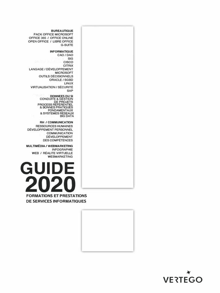 VERTEGO - Catalogue de Formations 2020 PDF | PDF