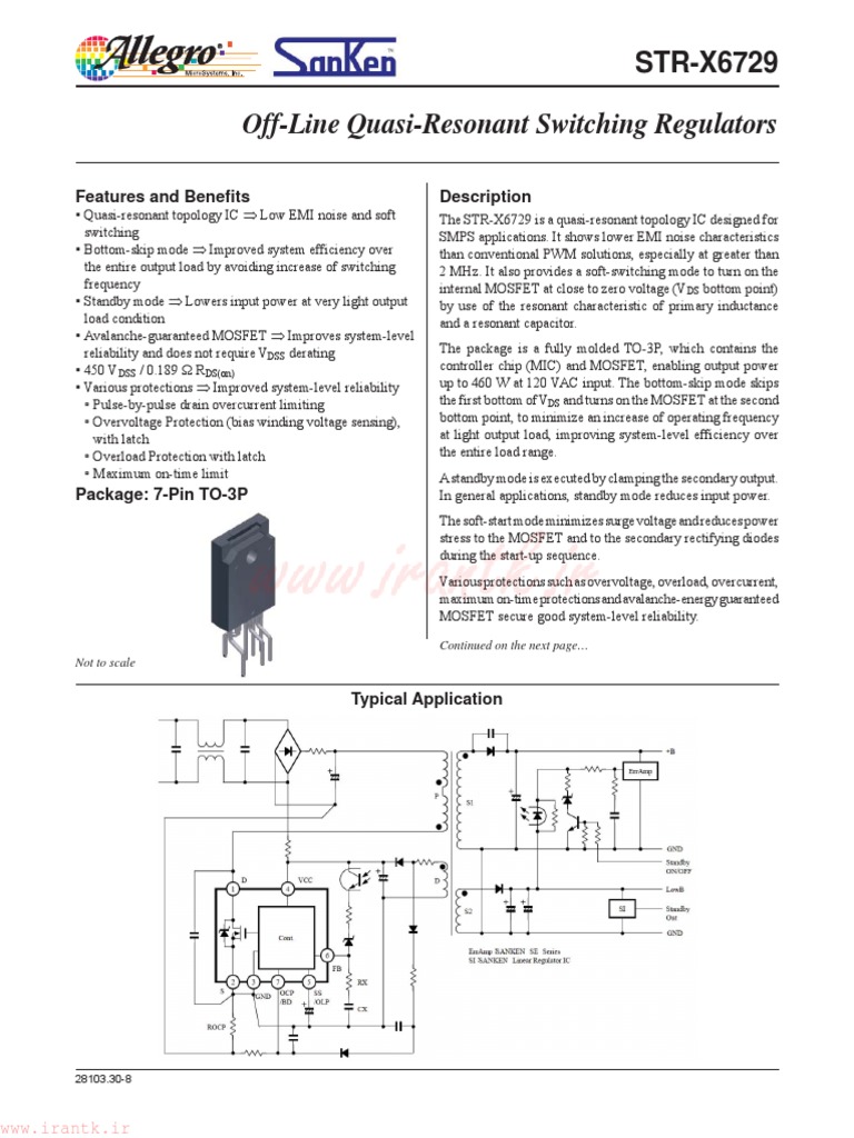 STR-X6729 Datasheet | PDF