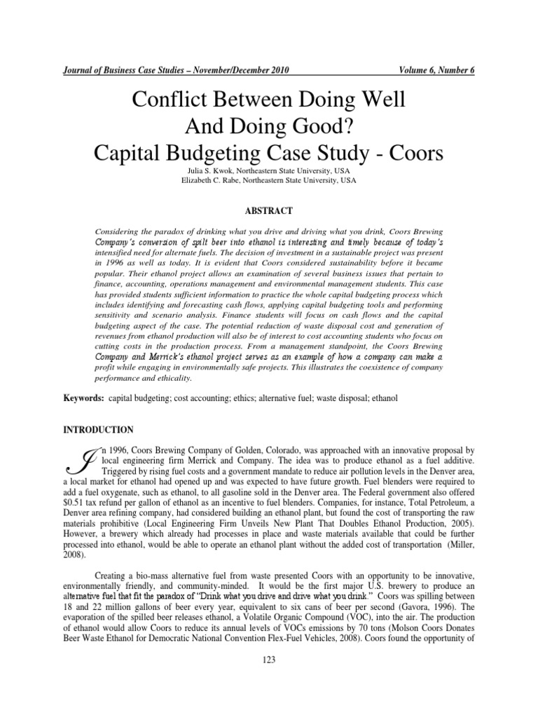 Group 1-Capital Budgeting Case Study 2 | PDF