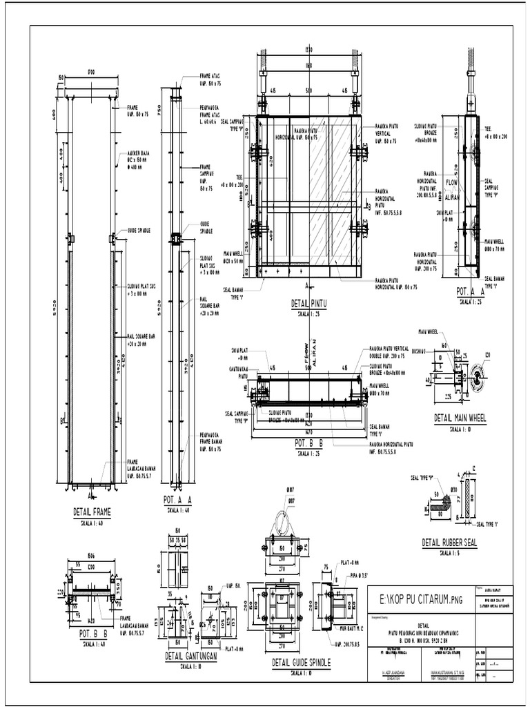 Pintu Penguras Kiri Detail Daun | PDF