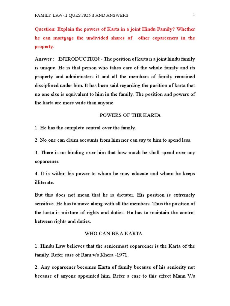 FAMILY LAW QUESTION AND ANSWERS.docx