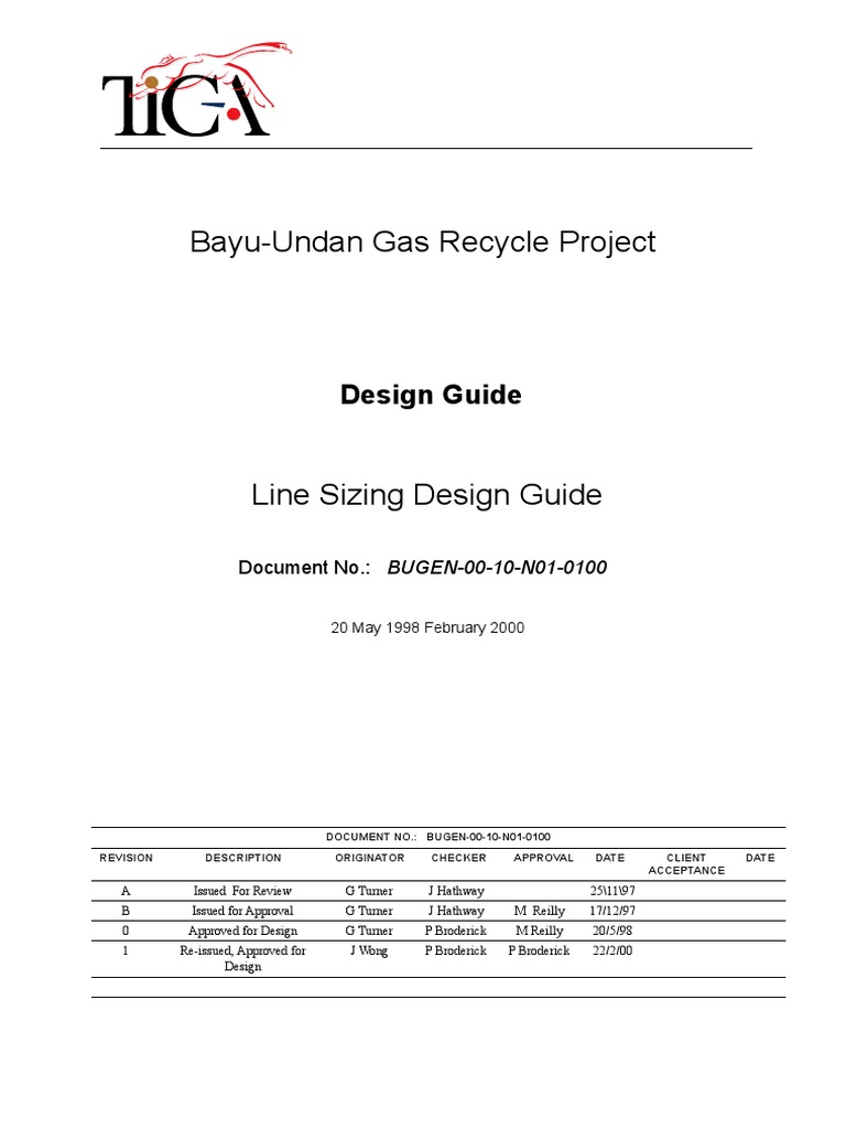 Line Sizing Criteria for Gas Projects | PDF | Science & Mathematics