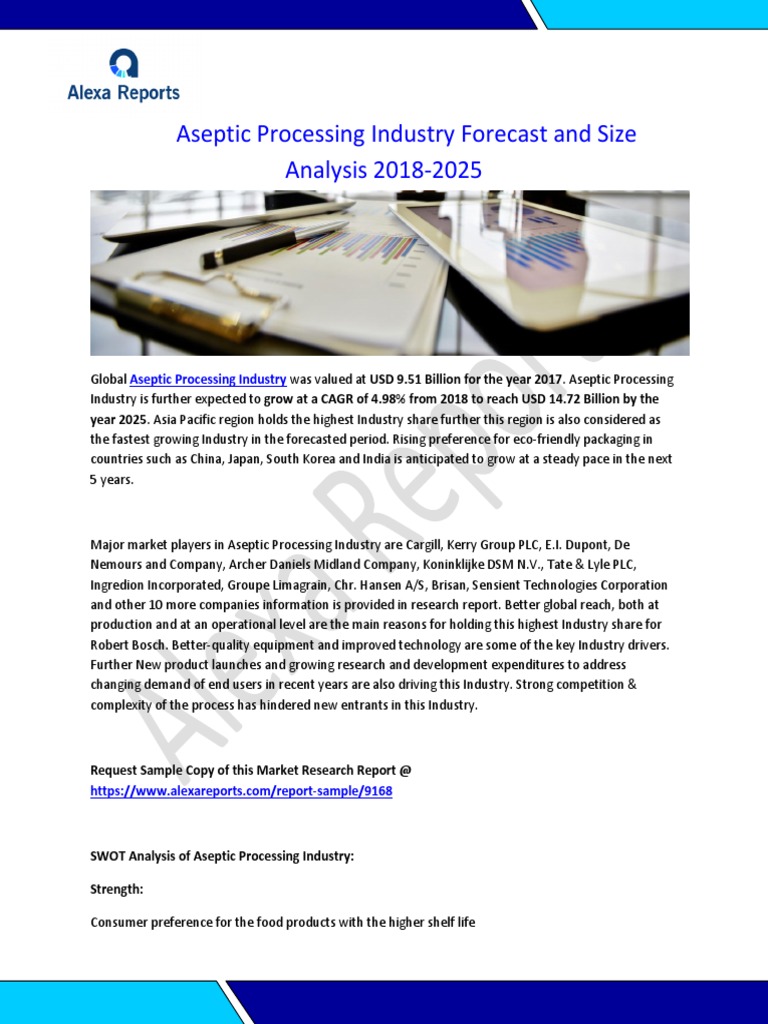 Aseptic Processing Industry Forecast and Size Analysis 2018-2025 | PDF