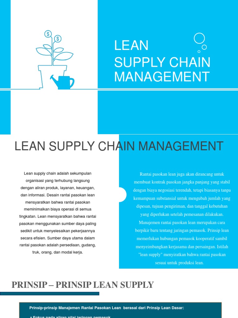 PRINSIP-PRINSIP LEAN SUPPLY CHAIN MANAGEMENT | PDF