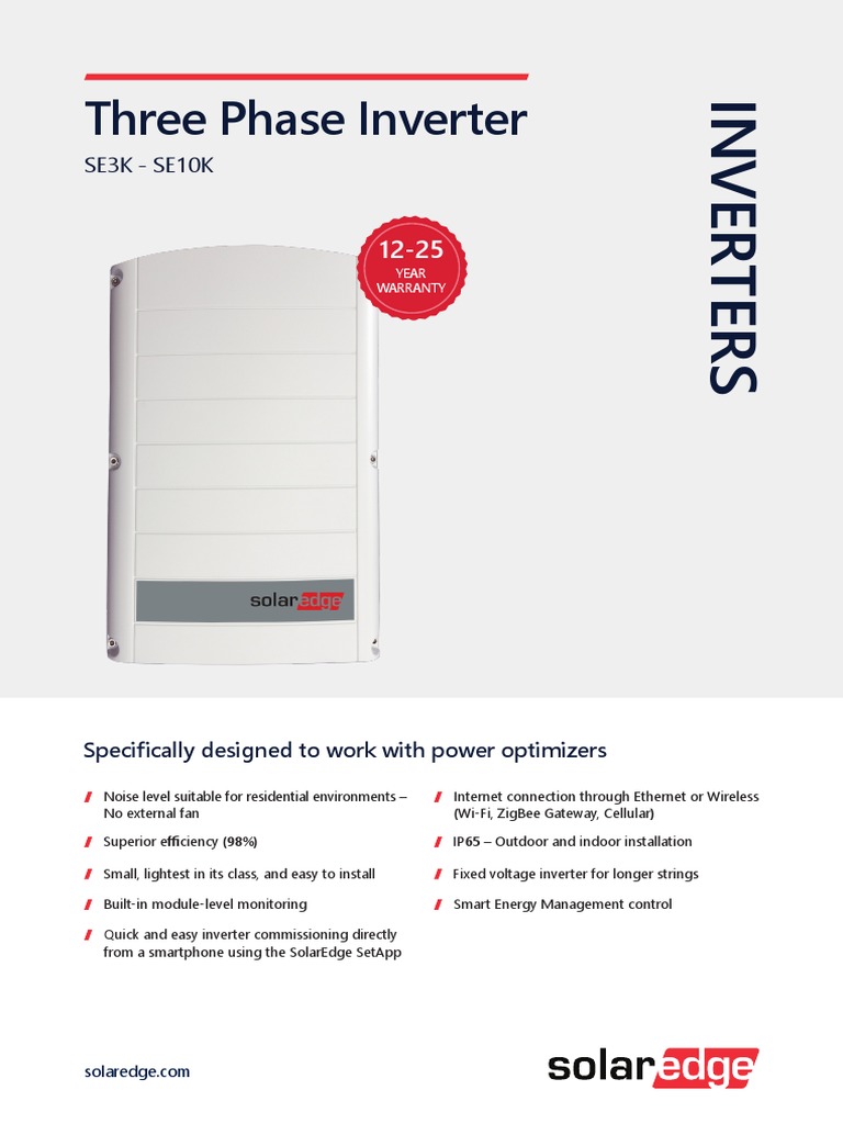 SE3K-SE10K - three-phase-inverter-setapp-datasheet-EN | PDF