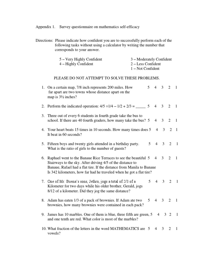 Survey Questionnaires | PDF