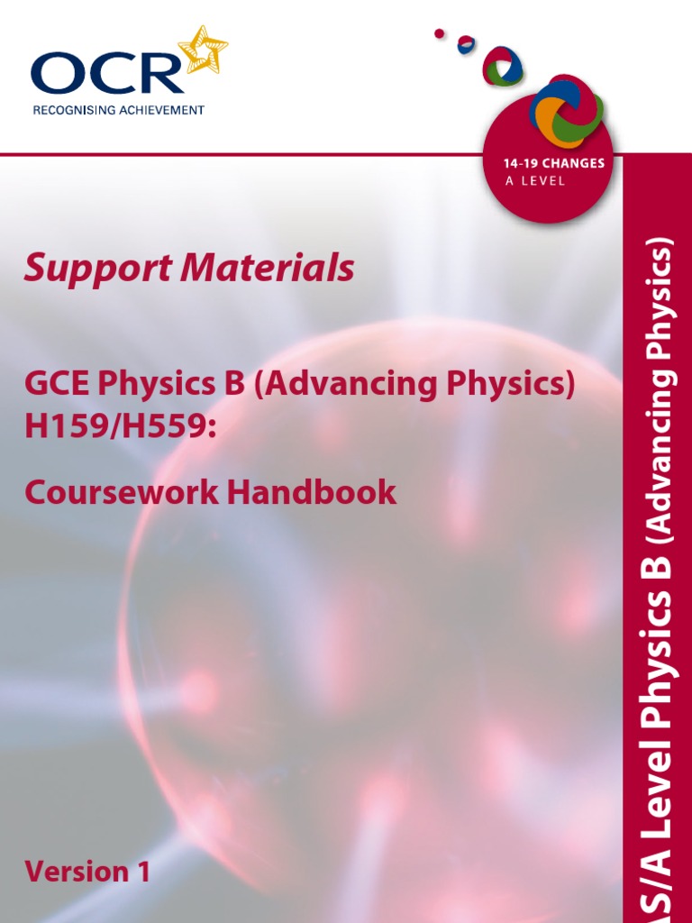 Support Materials: GCE Physics B (Advancing Physics) H159/H559: Coursework Handbook | PDF ...