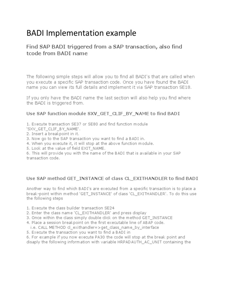 Badi Implementation Example Pdf 