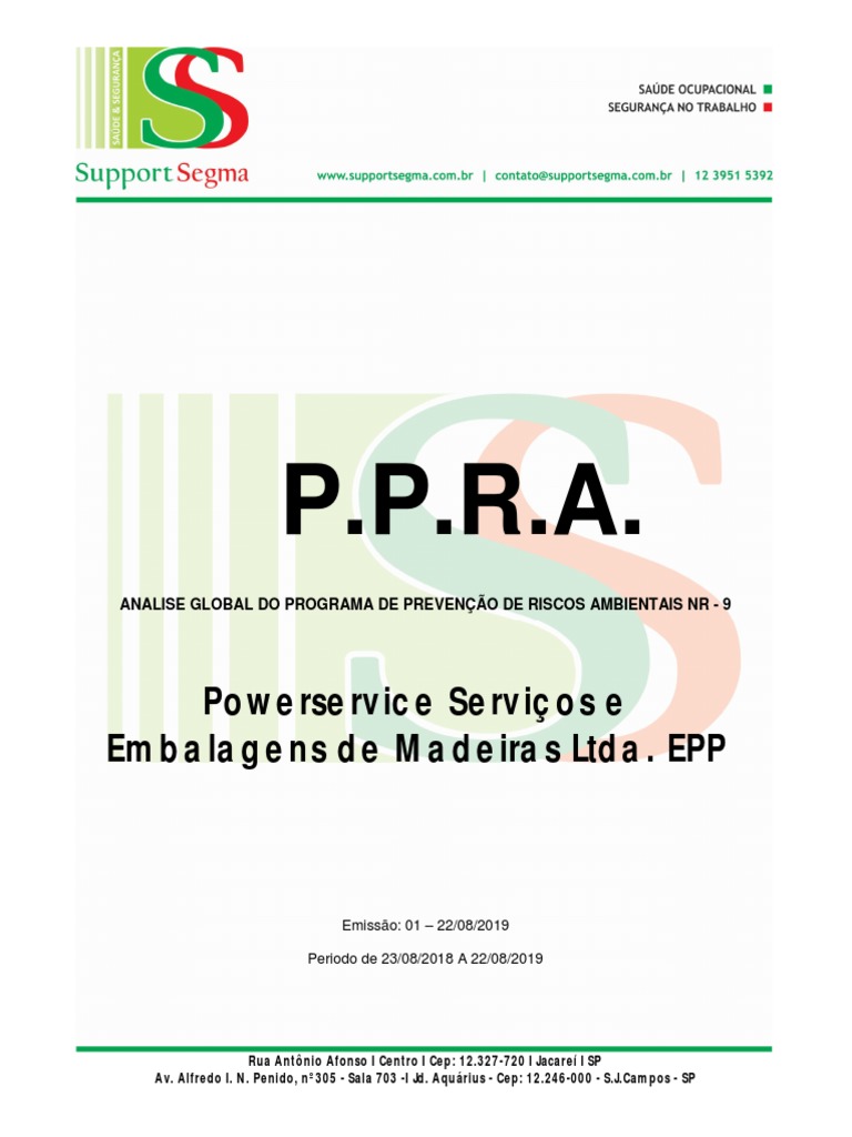 Modelo de Analise Global Ppra | PDF