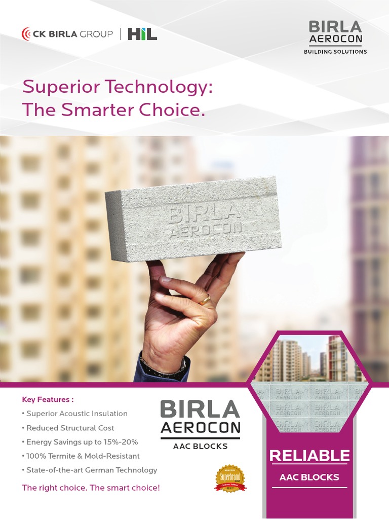 Birla Aerocon AAC Blocks - Literature V01 PDF | PDF