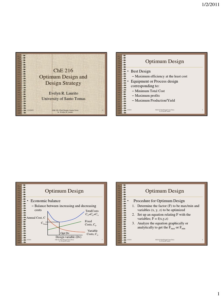Optimum Design Principles PDF | PDF