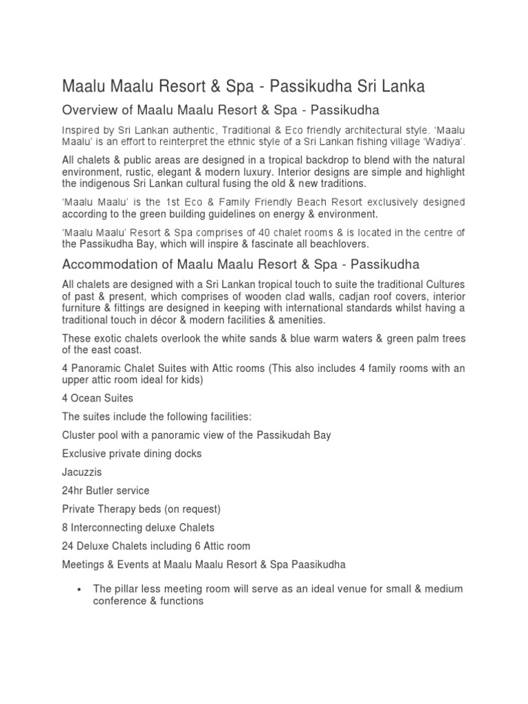 Case Study On Themed Resorts | PDF