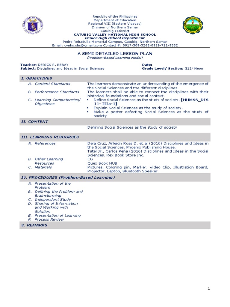 DLP (Problem-Based Learning Model) | PDF