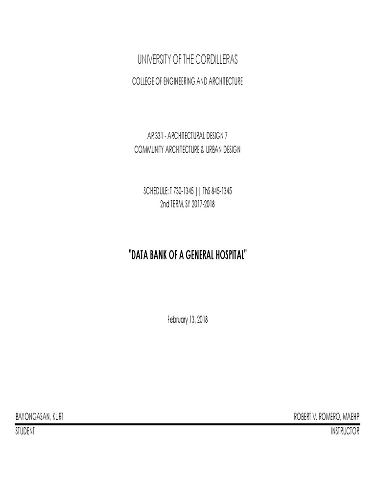 General Hospital Data Bank | PDF