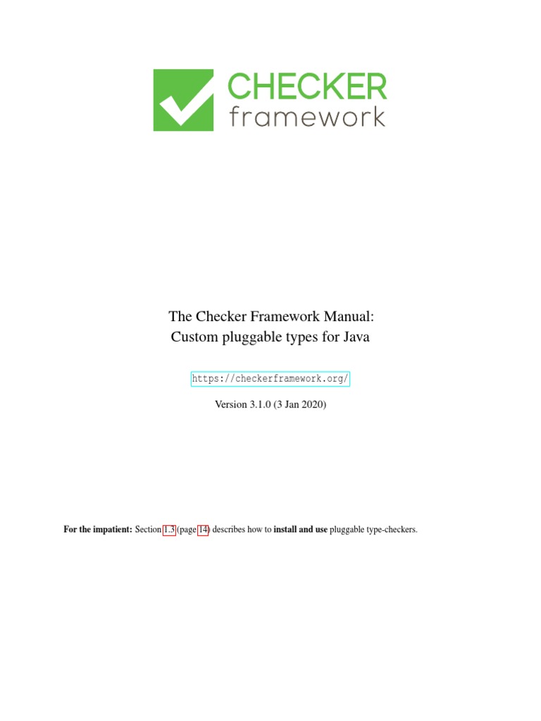 Checker Framework Manual PDF | PDF