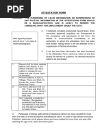 Character and Antecedents Verification Form: Sr. No. Particulars | PDF ...