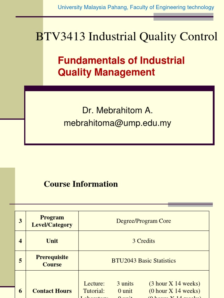 Introduction To Quality | PDF | Business