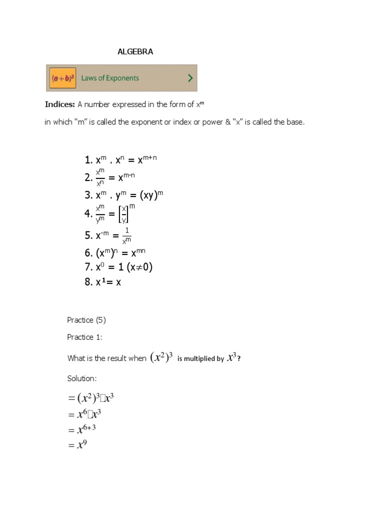 Algebra Chap 1 | PDF