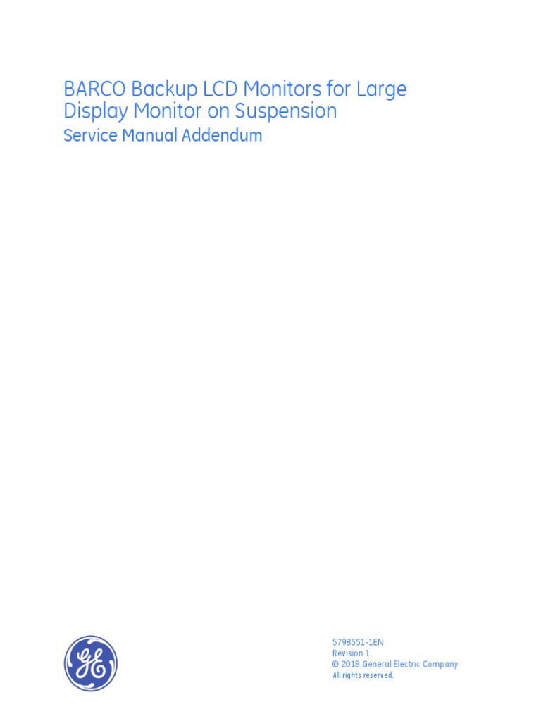 BARCO Backup LCD Monitors For Large Display Monitor On Suspen - SM ...