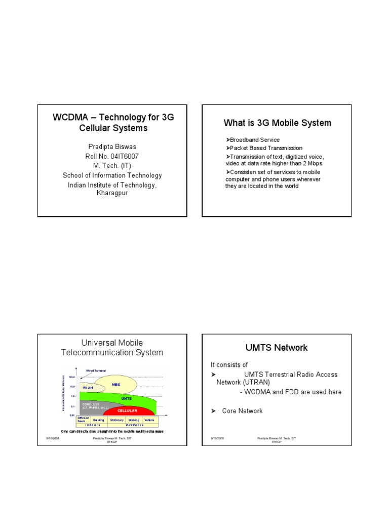 WCDMA 3G Cellular Technology Guide | PDF