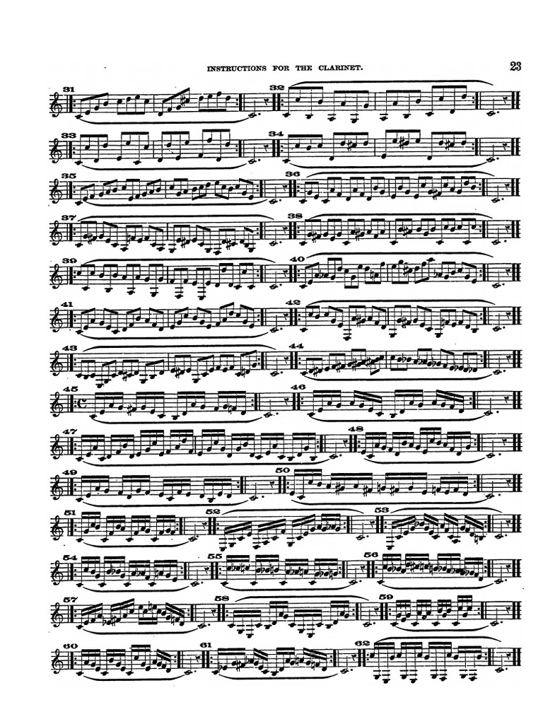 Clarinet Exercises | PDF