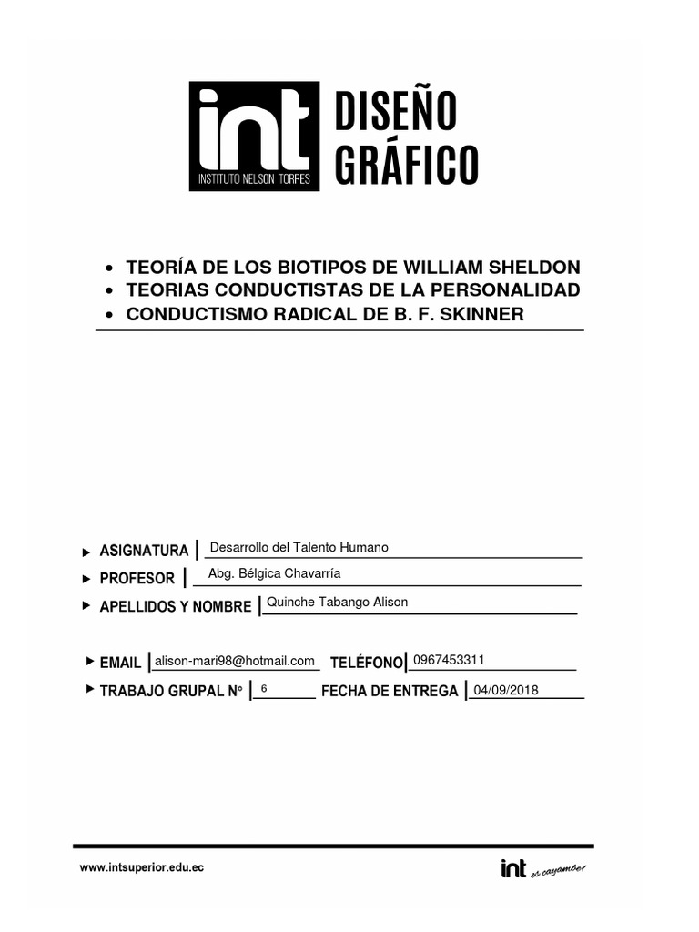 Teoria de Los Biotipos de William Sheldon | PDF | Comportamiento ...