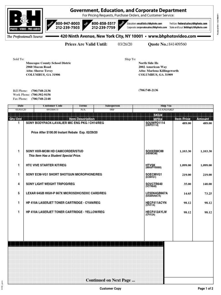 B H Invoice | PDF