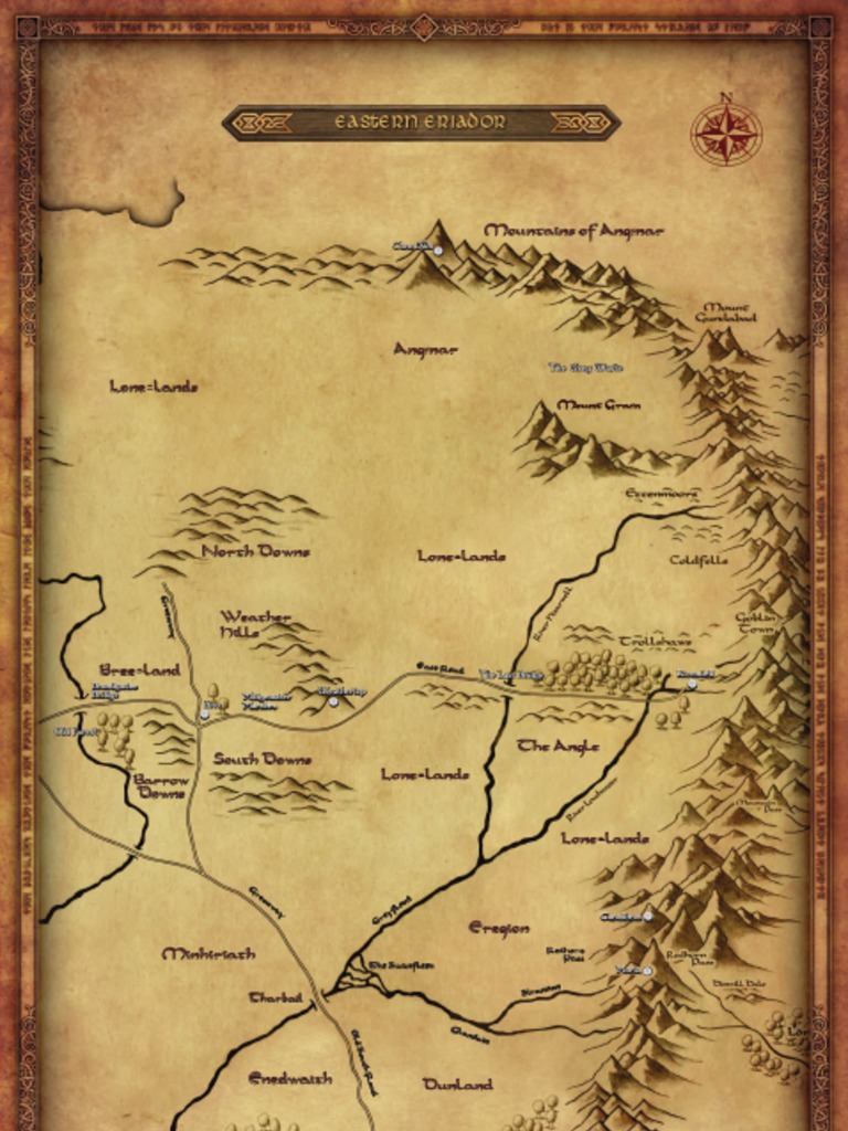 Adventures in Middle Earth - Eriador Adventures - Maps | PDF