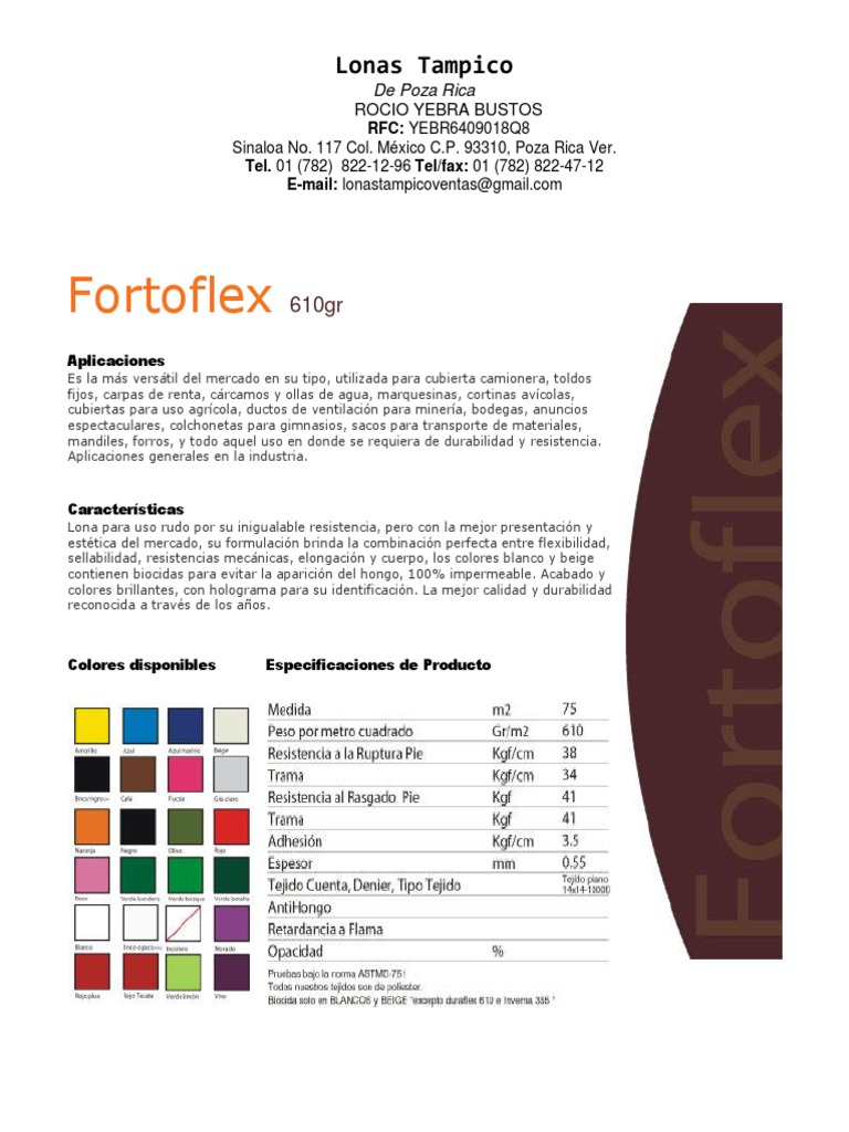 Fortoflex Ficha Tecnica PDF | PDF