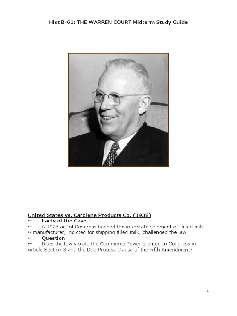 HistB61 Midterm Study Guide | PDF | Incorporation Of The Bill Of Rights ...