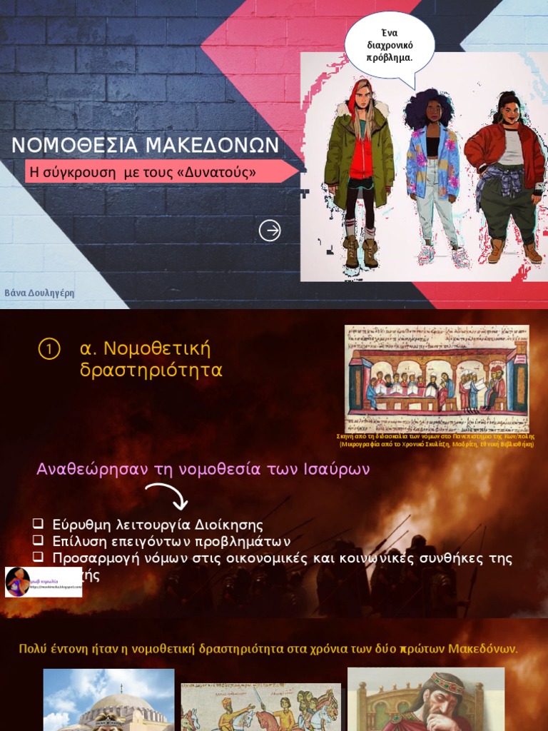 ΝΟΜΟΘΕΣΙΑ ΜΑΚΕΔΟΝΩΝ- Η ΣΥΓΚΡΟΥΣΗ ΜΕ ΤΟΥΣ ΔΥΝΑΤΟΥΣ | PDF