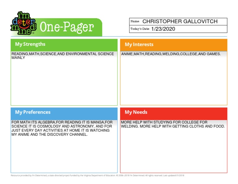 One Pager Template PDF | PDF