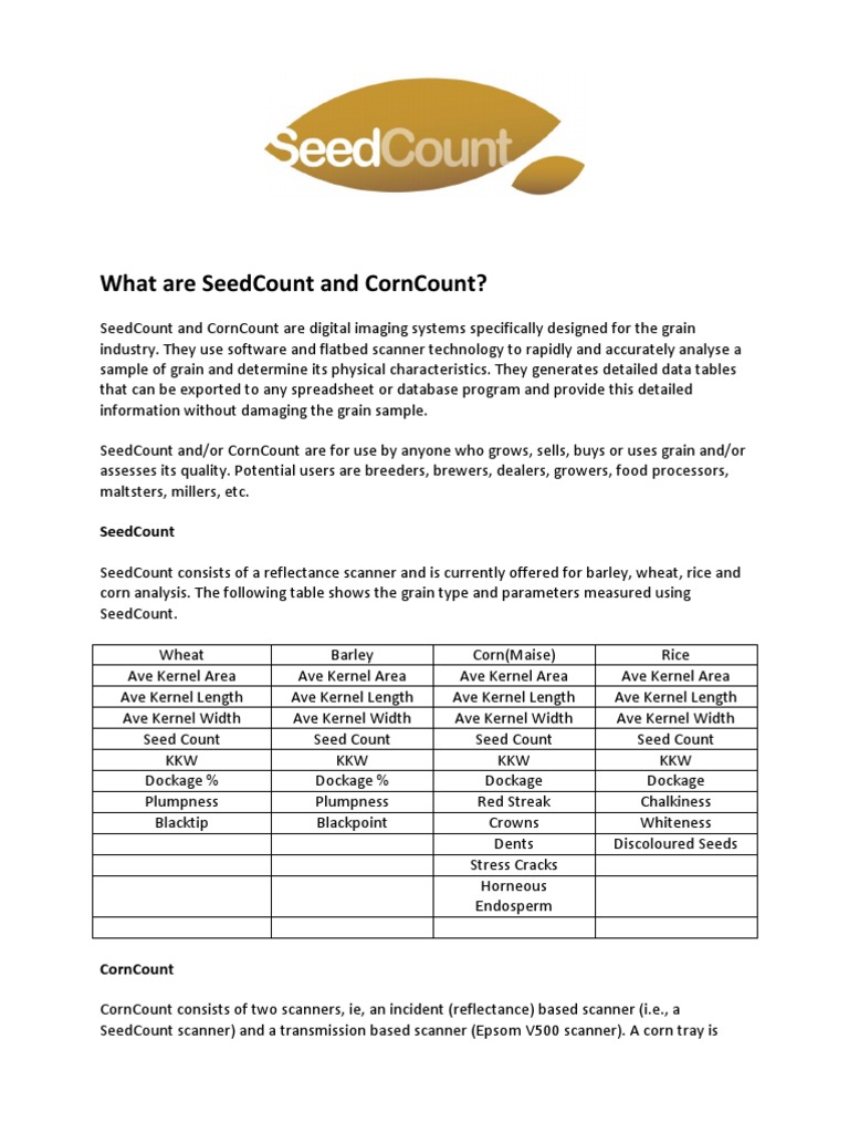 Introduction To SeedCount X | PDF | Image Scanner | Pixel