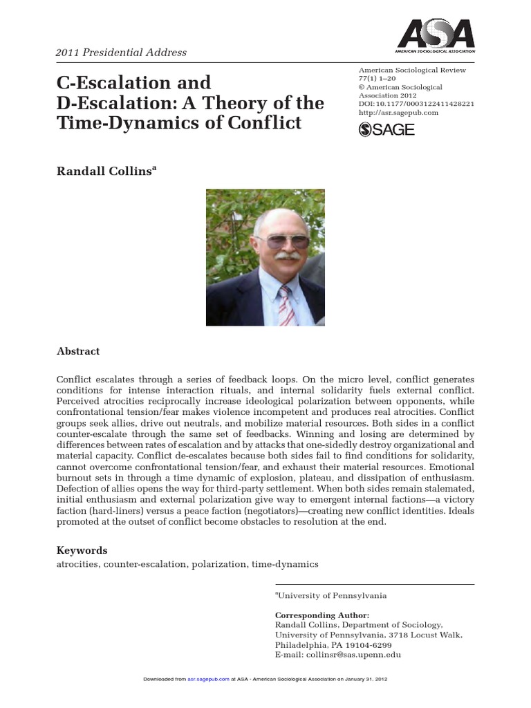 Randall Collins Escalation | PDF | Sociology | Violence