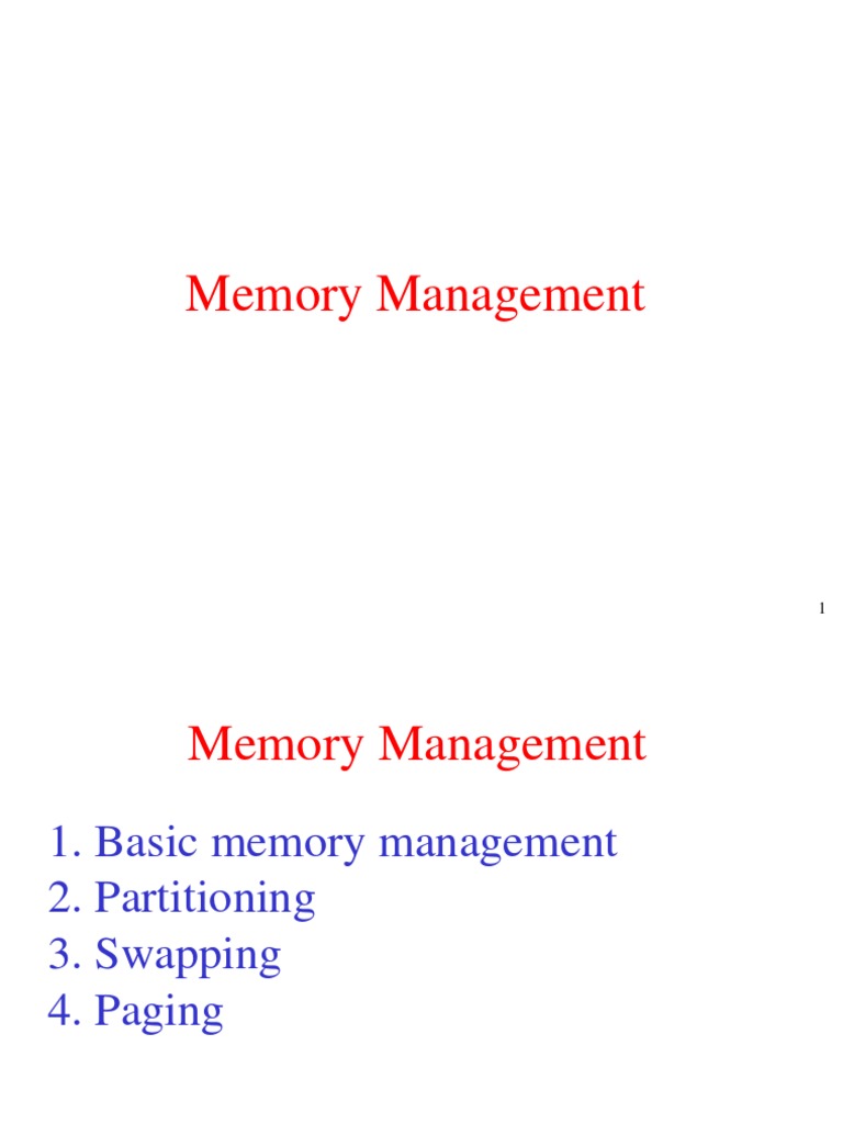 Lecture 5 - Memory Management | PDF | Computer Memory | Computer Science
