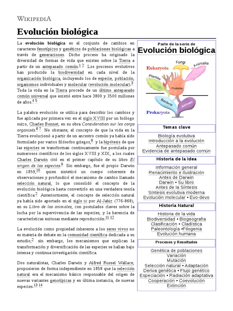 Evolución Biológica PDF | PDF | Evolución | Mutación