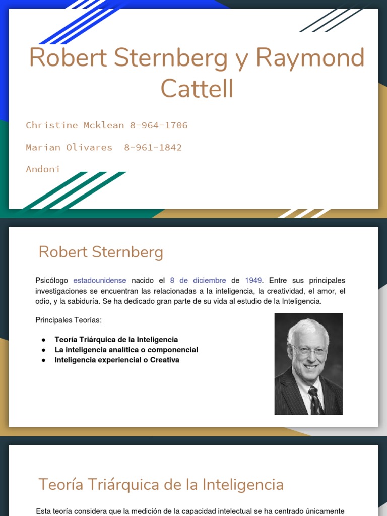 Robert Stenberg y Cattell PDF | PDF | Inteligencia | Psicología Aplicada