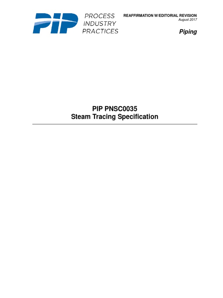 Steam Trace Specification PDF | PDF | Pipe (Fluid Conveyance) | Heat ...